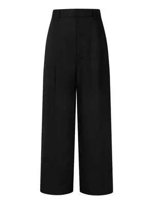 STUDIO TOMBOY Pinstripe Pleated Trousers - Black