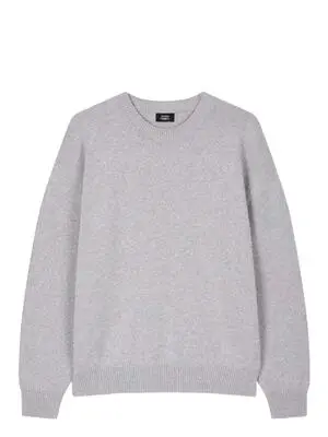 STUDIO TOMBOY Round-neck Wool-cotton Blend Sweater - Grey