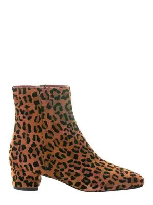 ROBERTO FESTA Leopard-Print Block-Heel Boots