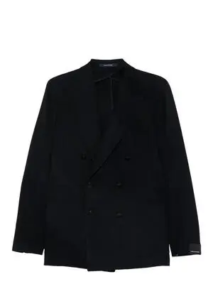 Tagliatore Double-breasted Patch-pocket Jacket - Black