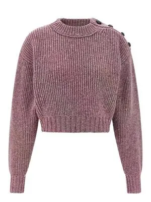 Chloé Long-sleeve Button-detailed Sweater - Pink