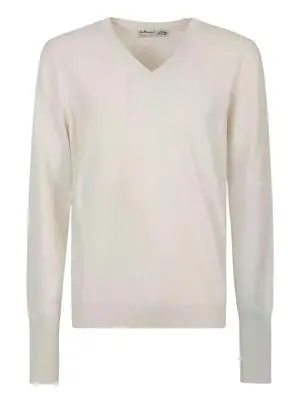 BALLANTYNE V-neck Cashmere Sweater - Neutrals