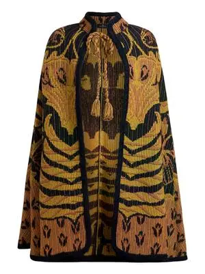 Etro Jacquard Pattern Cape - Yellow