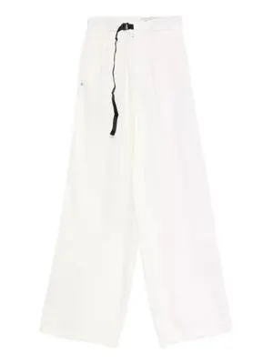 WHITE SAND Drawstring Buckle Trousers - Neutrals