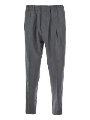 LOW BRAND Elastic-waist Trousers - Grey