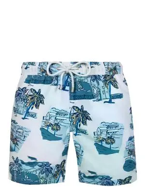 BLUEMINT Graphic-print Drawstring Shorts - White