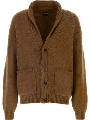 TOM FORD Cashmere Shawl-collar Cardigan - Brown