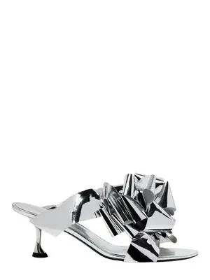 Proenza Schouler 60mm Bow-embellished Heeled Sandals - Silver