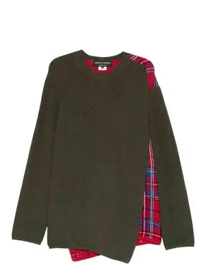 Comme Des Garçons Wool Plaid Sweater - Green