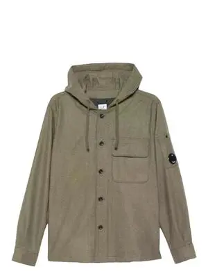 C.P. COMPANY Hooded Buttoned Jacket - Green