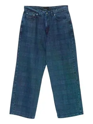 RASSVET Plaid Print Straight Leg Jeans