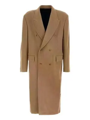 Balenciaga Double-breasted Wool Coat - Neutrals