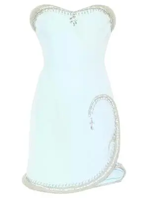GEORGES HOBEIKA Embellished Strapless Dress - Blue