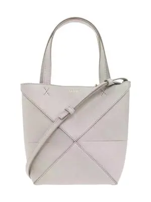 Loewe Leather Tote Bag - Grey