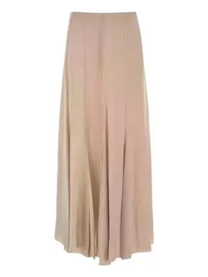 Chloé Pleated A-line Skirt - Neutrals
