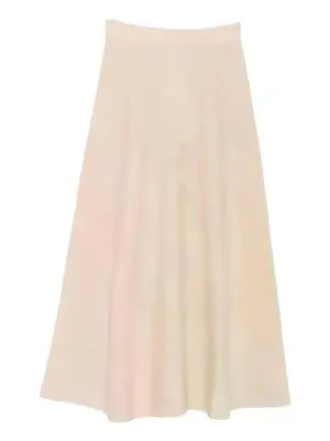 Max Mara Ribbed Flared Skirt - Neutrals