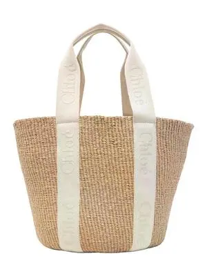 Chloé Woven Straw Tote Bag - Neutrals