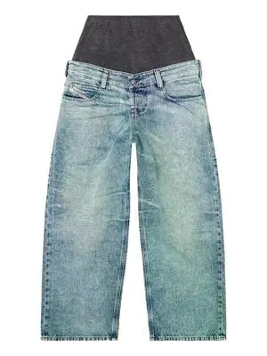 DIESEL Acid-wash Straight Leg Jeans - Blue