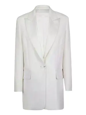 Max Mara Single-breasted Button Blazer - White