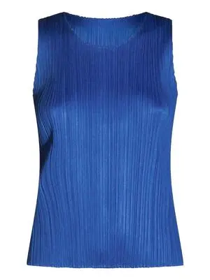 Issey Miyake Pleated Sleeveless Top - Blue