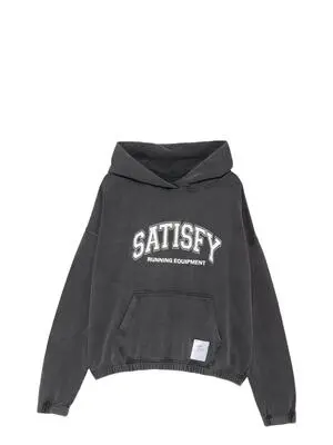 Satisfy Arched-logo Hoodie - Grey