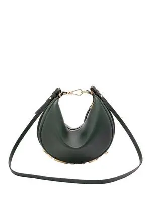 Fendi Mini Graphy Crescent-shaped Crossbody Bag - Green