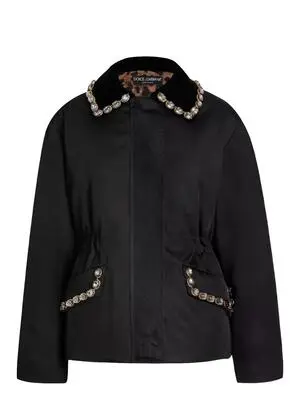 Dolce & Gabbana Embellished-collar Jacket - Black