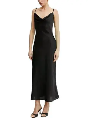 Guess Cowl-neck Slip Dress - Black