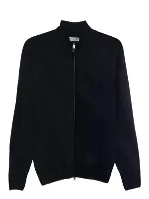 Canali Zip-front Cardigan - Blue