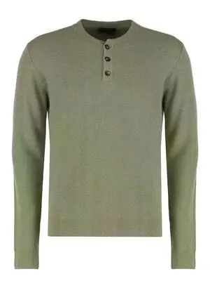 SLOWEAR Ribbed Virgin Wool Sweater - Green
