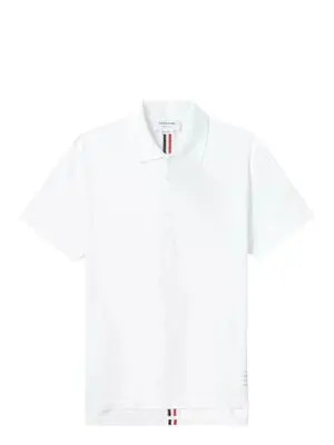 Thom Browne Striped Short-sleeve Polo Shirt - White