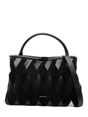 COCCINELLE Quilted Leather Tote Bag - Black