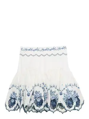 Agua Bendita Asai Wild Mini Skirt - White