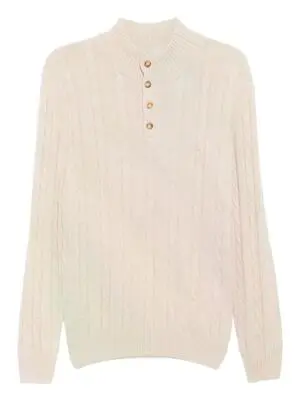 AURELIEN Cable-knit Jumper - Neutrals