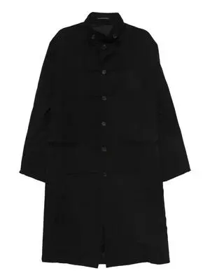 Yohji Yamamoto Single-breasted Coat - Black