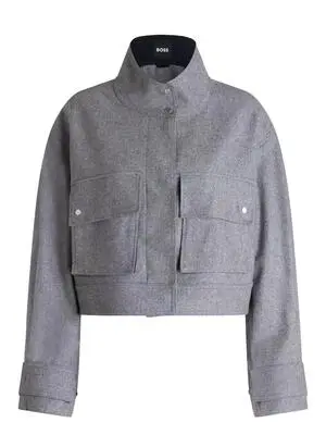 BOSS Flap-pockets Military Jacket - Grey