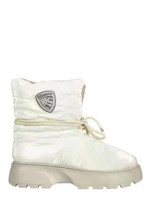 BLAUER. Quilted Lace-up Boots - White