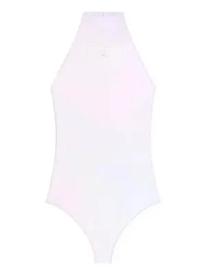 COURREGES Halterneck Embroidered Bodysuit - Pink