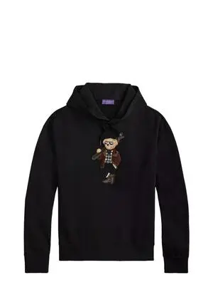 Ralph Lauren Purple Label Teddy Bear-embroidered Hoodie - Black