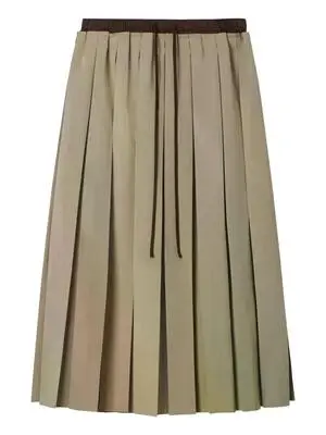 B+AB Pleated Drawstring Skirt - Neutrals