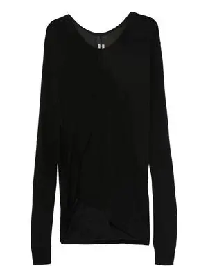 Rick Owens Draped Long-sleeve Top - Black