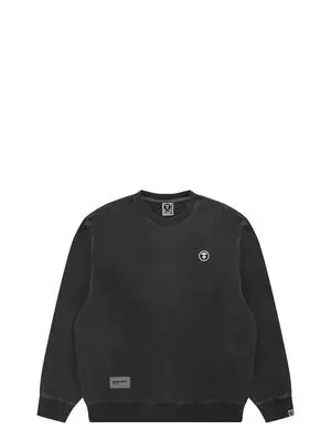 AAPE BY *A BATHING APE® Logo-detail Crew-neck Sweatshirt - Black