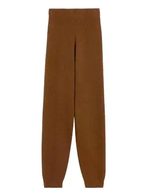 Max Mara Knitted High-waisted Trousers - Brown