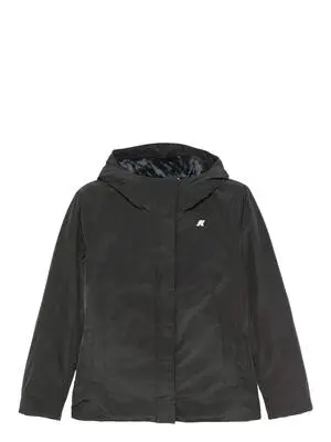 K-WAY Hooded Zip-front Jacket - Black