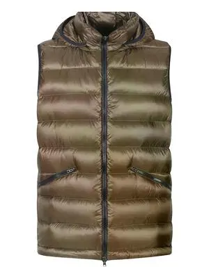 Herno Hooded Quilted Vest - Green