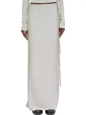 ANN DEMEULEMEESTER Eveline Long Skirt - Neutrals
