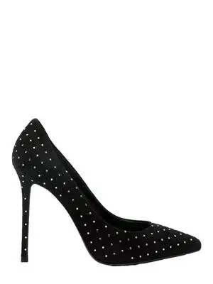 LE SILLA 120mm Crystal-embellished Suede Pumps - Black