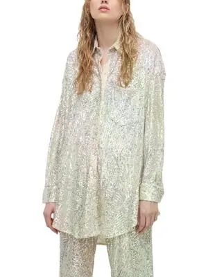 ANIYE BY Sequinned Long-sleeve Shirt - Neutrals