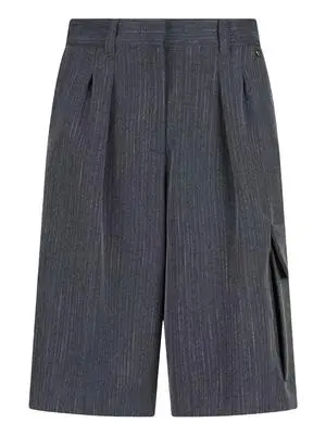 Liu Jo Pinstripe Cargo Shorts - Blue
