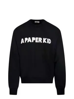 A PAPER KID Logo Sweatshirt - Black